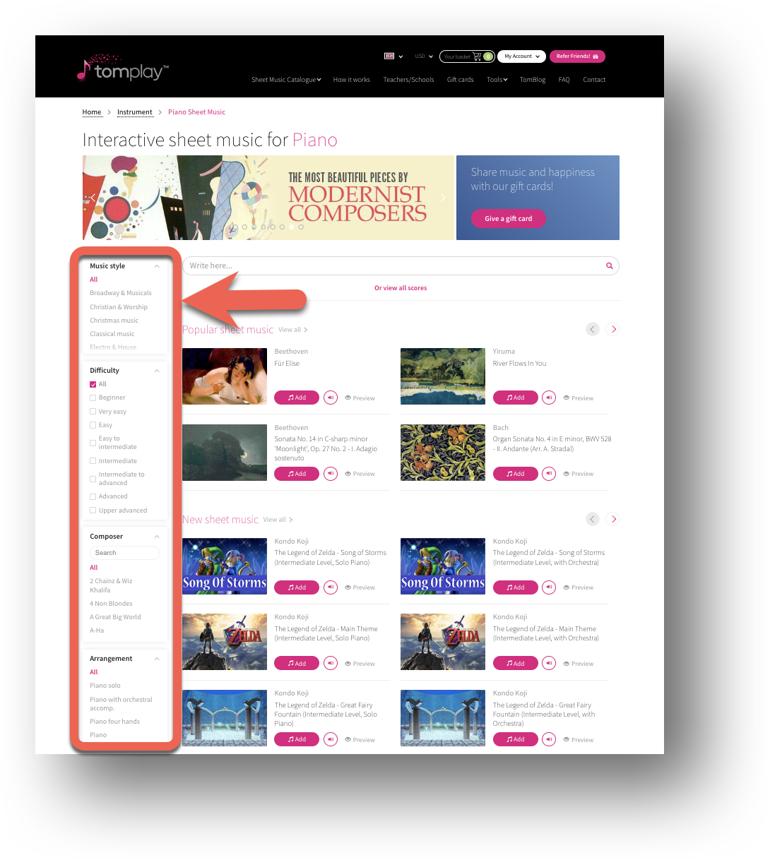How do I buy scores individually on the website? – Tomplay Help Center
