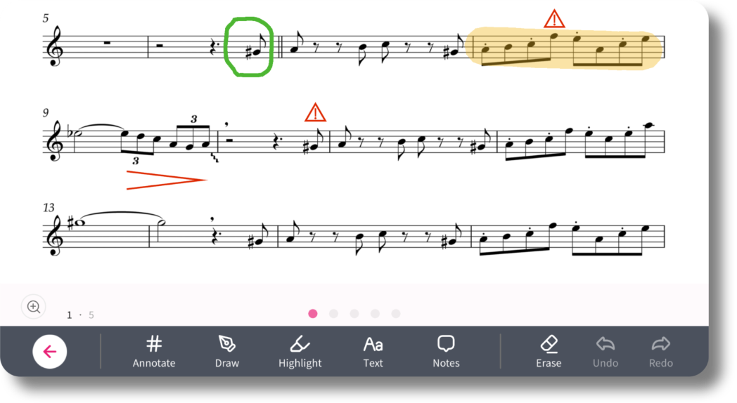 Annotate a score - New player – Tomplay Help Center