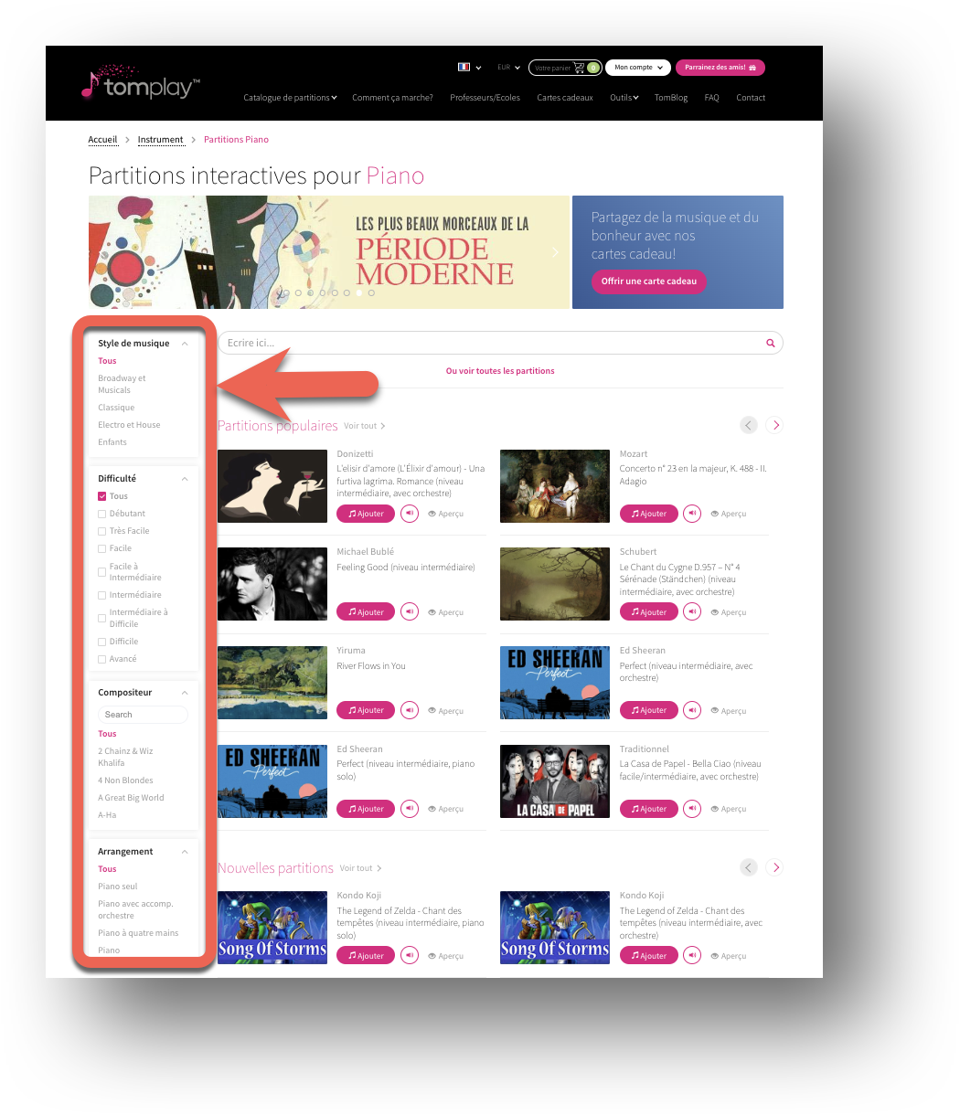 Comment consulter le catalogue sur le site Tomplay ? – Tomplay - Aide & Support